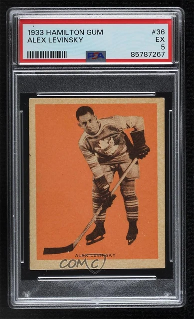 1933-34 HAMILTON CHEWING-GUM V288 Alex Levinsky #36 PSA 5 EUR 23,93 ...