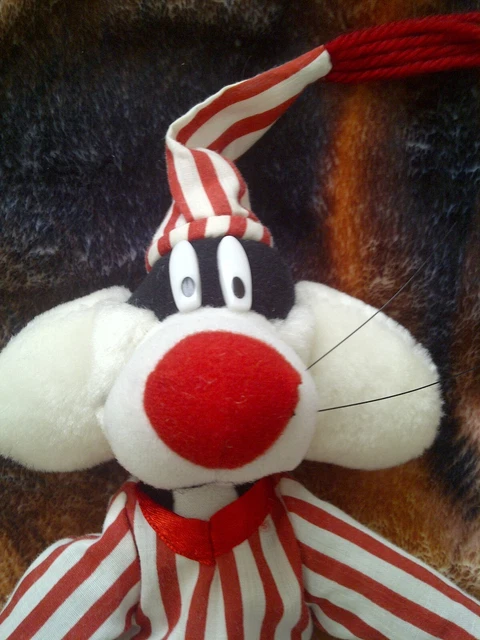 VINTAGE WARNER BROS Sylvester The Cat Pyjamas Looney Tunes Plush Soft ...