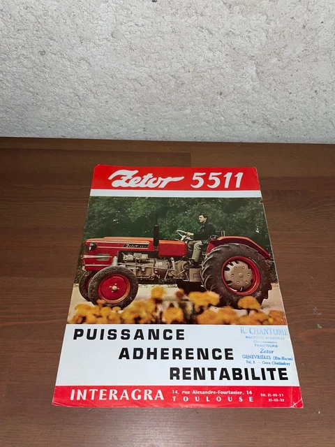 BROCHURE PROSPEKT PROSPECTUS TRACTEUR ZETOR 5511 tractor-traktor-ursus-hanomag EUR 3,99 ...