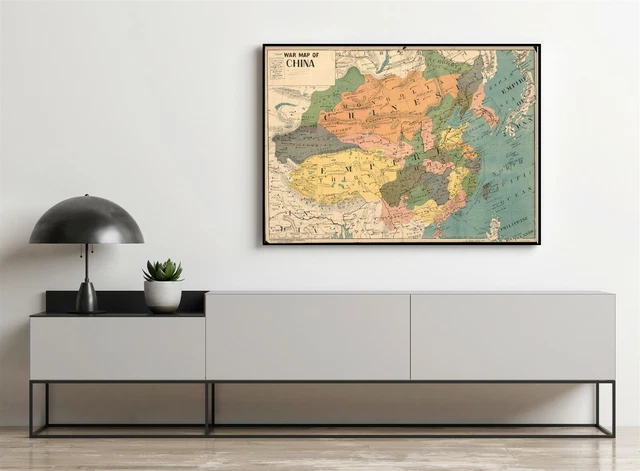 1900 MAP| WAR map of China| China Map Size: 18 inches x 24 inches |Fits ...