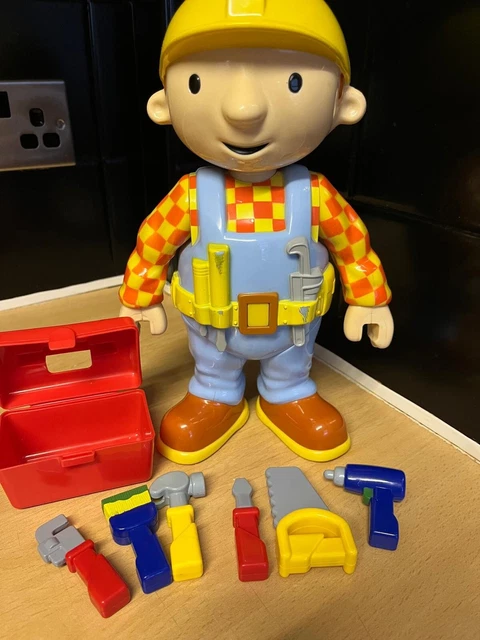 BOB THE BUILDER Talking Figure Toy 30cm / 12” Tall ~ Big & Chunky With ...