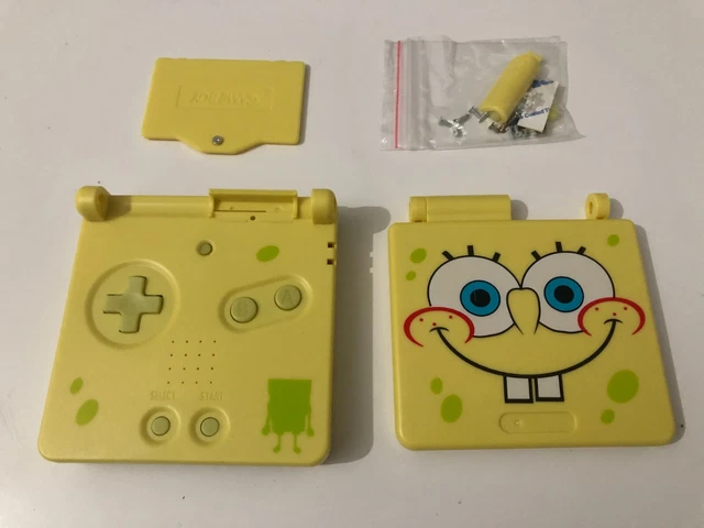 GAMEBOY ADVANCE SP Housing Shell Spongebob Screen Nintendo GBA SP with ...