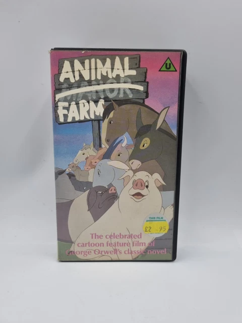 ANIMAL FARM 1986 VHS Tape George Orwell Animated Film RARE 1980s Free P ...