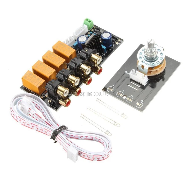 AUDIO INPUT SIGNAL Selector Relay Board Signal Switching Amplifier Board + RCA F EUR 14,24 ...