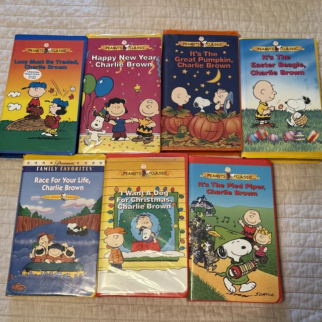 7 LOT CHARLIE Brown Peanuts Holiday Vintage VHS Tapes Christmas Pumpkin ...