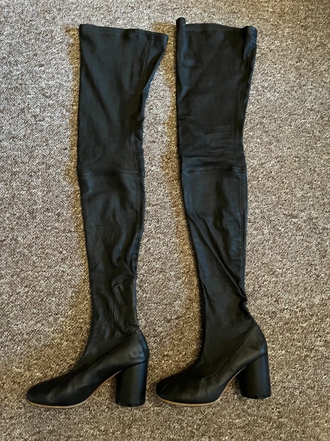 MAISON MARTIN MARGIELA thigh high Boots over knee EU39 UK6 black ...