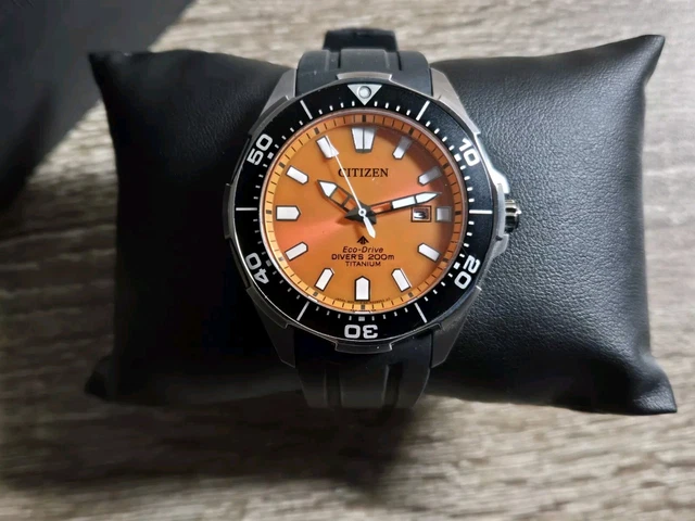 CITIZEN PROMASTER ORANGE Titanium Diver BN0200-05X £105.30 - PicClick UK