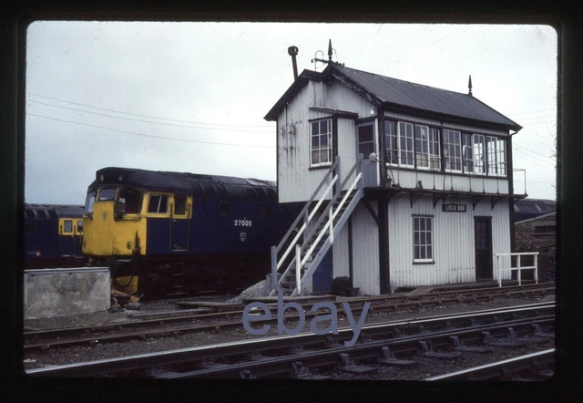 ORIGINAL 35M SLIDE- 'Loco Box' signal box, Inverness shed w/27005 ...