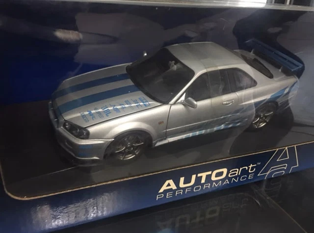 AUTOART 1/18 NISSAN SKYLINE GT-R R34 CUSTOM PAUL WALKER BRIAN 'O CONNOR ...