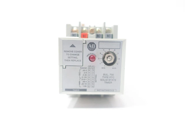 ALLEN BRADLEY 700-RTC20110U1 Solid State Timing Relay 110/120v-ac 120v ...