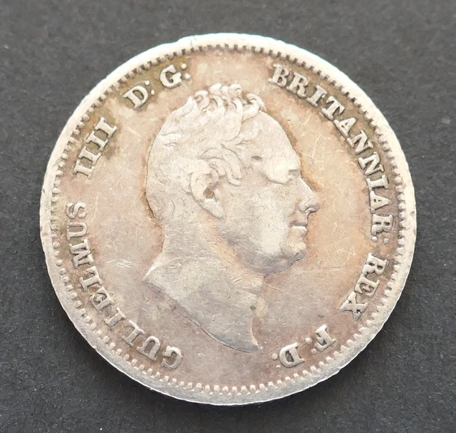 GB KING WILLIAM IV - 1836 BRITANNIA GROAT 4d COIN - 0.925 SILVER ...