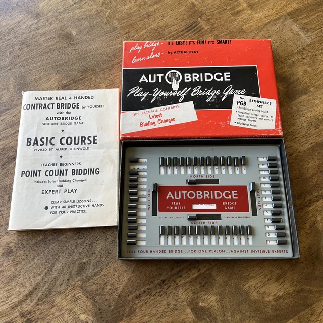 VINTAGE PLAY BY Yourself AUTO BRIDGE Card Game AutoBridge - MINT / NEW ...