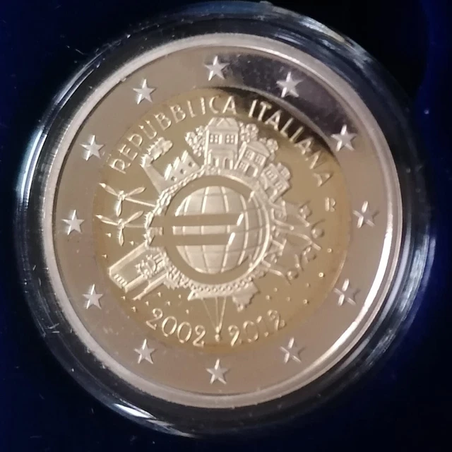 2 EURO PROOF Italia 2012, anniversario 10 anni euro. Only 5500 EUR 179 ...