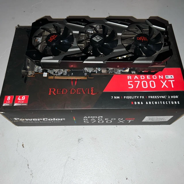 POWERCOLOR RED DEVIL AMD Radeon RX 5700 XT 8GB GDDR6 Graphics Card $180 ...