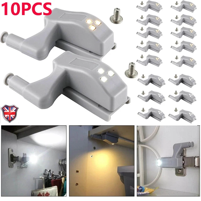 10X LED SENSOR Light Cabinet Hinge Night Lamp for Kitchen Cabinet ...