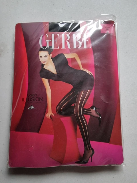 GERBE COLLANT FANTAISIE Aspect 70D -JEU OPAQUE / TRANSPARENT- NOIR T4 ...