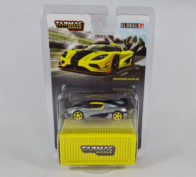 CHASSE CAR TARMAC T64G-005-ML Koenigsegg Agera Rs Argent / Jaune/ Noir ...
