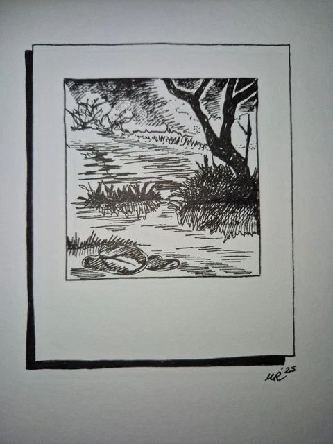 ORIGINAL INK ILLUSTRATION: Polaroid: 'Murky 2025' by Michelle Ranson £ ...
