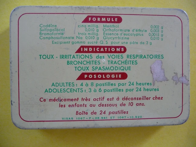 ANCIENNE BOITE FER Pectosan Pharmacie EUR 3,50 - PicClick FR