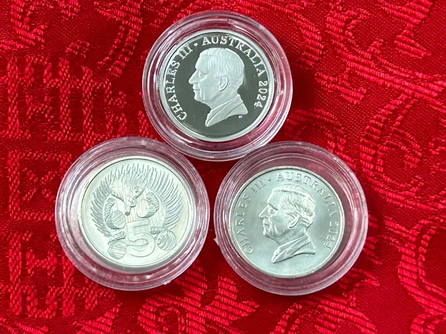 2024 KING CHARLES 5c Proof & UNC Coin + 2024 5c UNC Coin from Baby Mint ...
