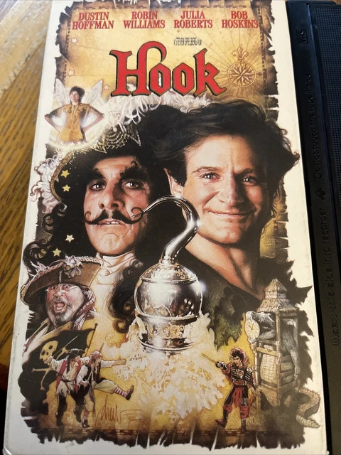 HOOK VHS VCR Video Tape Movie Used Robin Williams Dustin Hoffman Slip ...