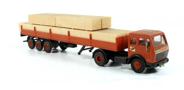 H0 KIBRI 10288 Mercedes Benz Sattelschlepper mit Holzbeladung Bausatz ...