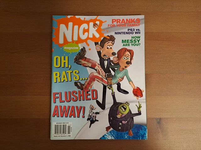 NICK MAGAZINE FLUSHED Away November 2006 2000s Nickelodeon Magazine £11 ...