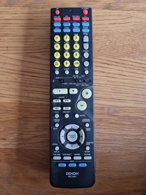 ORIGINAL DENON RC-941 AUDIO RECEIVER REMOTE CONTROL AVR-1604 AVR-684 ...