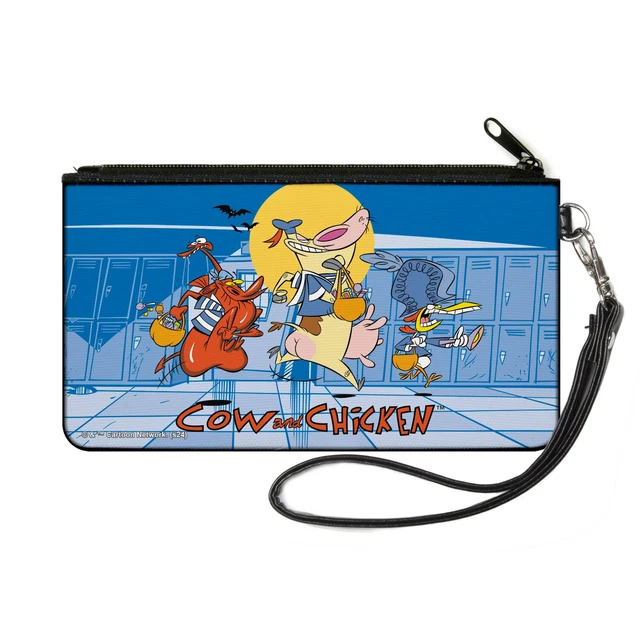 CANVAS ZIPPER WALLET SMALL COW AND CHICKEN with Red Guy Running Pose ...