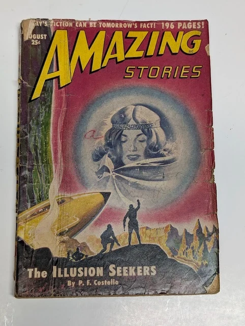AMAZING STORIES AUGUST 1950 Vintage Science Fiction Pulp Magazine £13. ...
