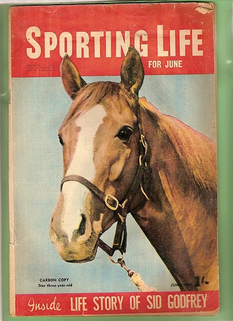 #AA. SPORTING Life Magazine June 1949, Horse Racing Cover $30.00 ...