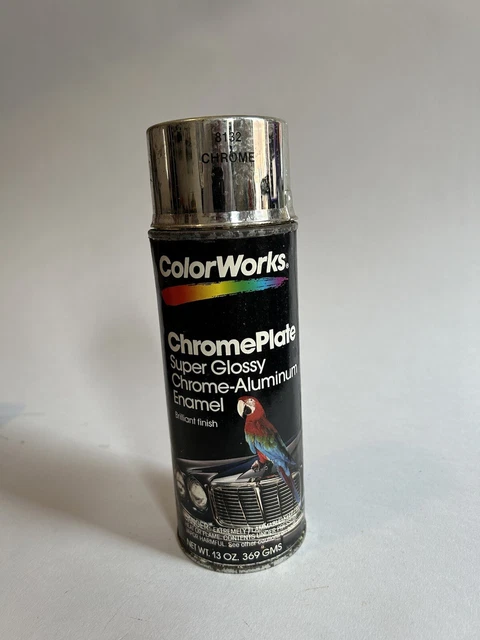 VINTAGE COLORWORKS SPRAY Paint Chrome Plate Bumper Chrome Paper Label ...