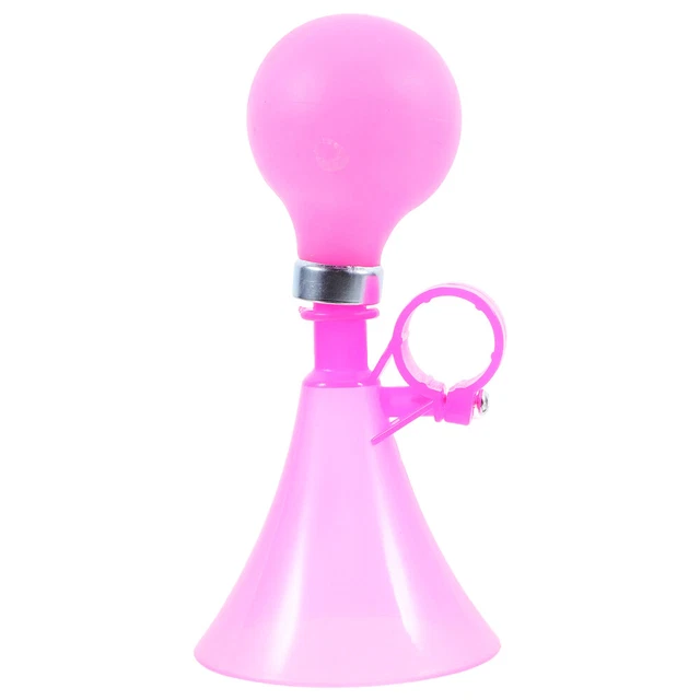PLASTIC CLOWN HORN Pink Trumpet Visible Bike Accessory Weather ...
