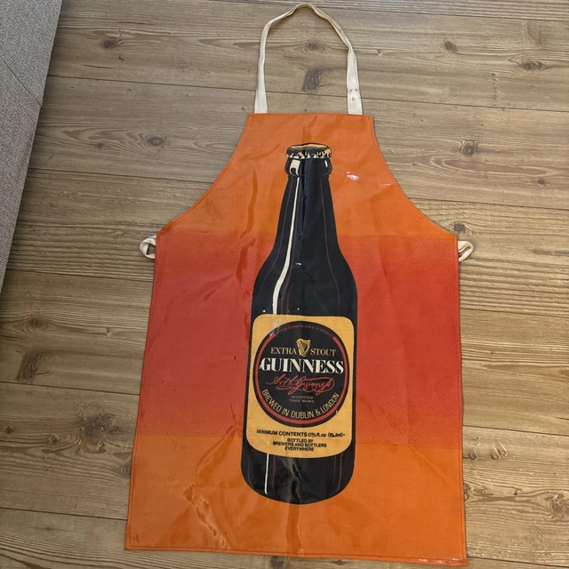 VINTAGE 80S 90S Guinness Stout PVC cotton Apron Advertising £10.78 ...