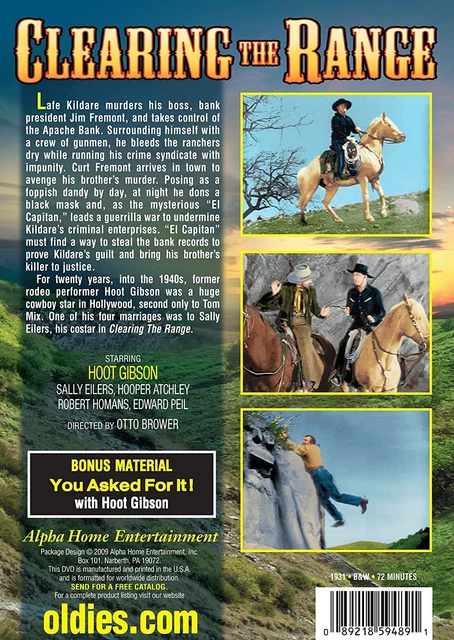 CLEARING THE RANGE (DVD) Hoot Gibson (US IMPORT) £13.57 - PicClick UK