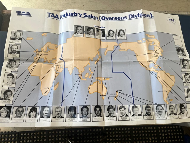 TAA INDUSTRY SALES (Overseas Division) Poster Chart Double Sided EUR 29 ...