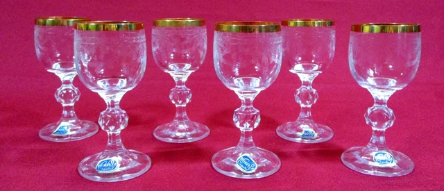 6 TLG SET BOHEMIA CRYSTAL Likörgläser Sherrygläser handgeschliffen m ... 6 TLG SET BOHEMIA CRYSTAL Likörgläser Sherrygläser handgeschliffen m ...