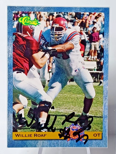 SIGNÉ 1993 CLASSIQUE Willie Roaf #8 New Orleans Saints Chiefs HOF-RC ...