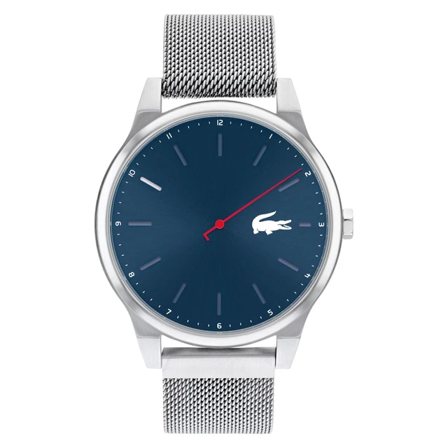 LACOSTE KYOTO MEN'S Blue Dial Silver Mesh Strap Luxury Watch 2010966 £ ...