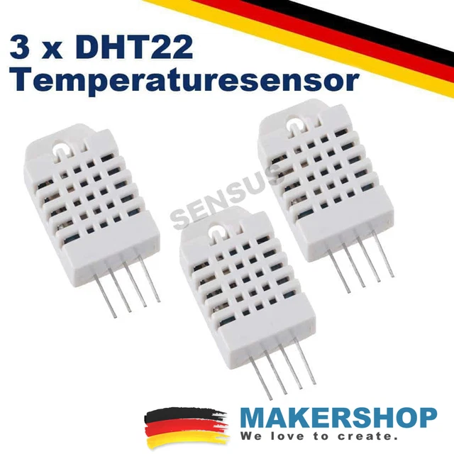 3X DHT22 AM2302 Temperatur Feuchtigkeitssensor Sensor Modul Arduino ...