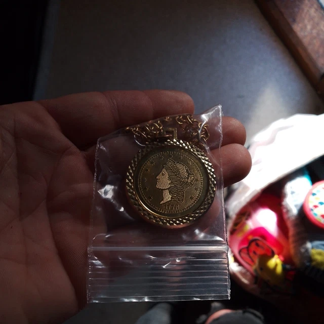 1776 TWENTY DOLLAR Gold Coin Replica ~ Pendant Lady Liberty $30.00 ...