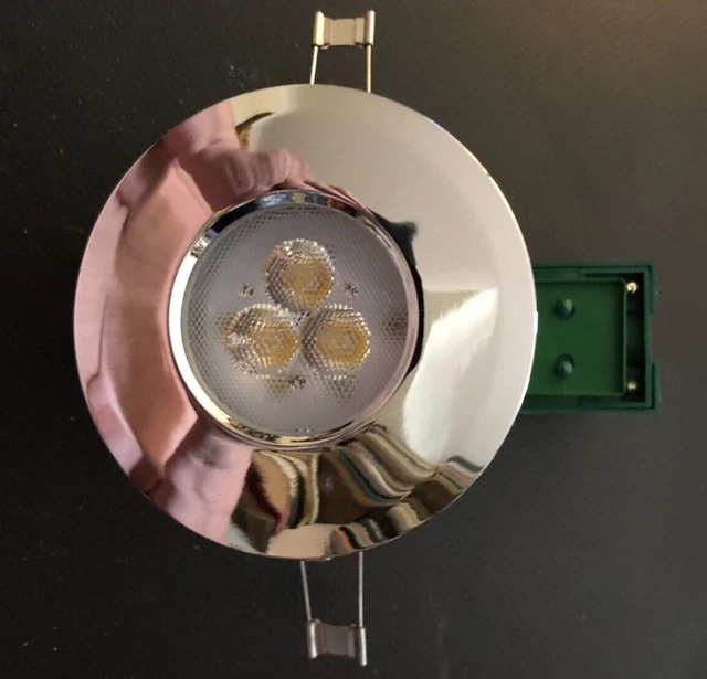 JC94198 FIREGUARD INTEGRAL 3W WARM WHITE in CHROME IP65 SUITABLE FOR ...