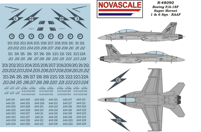 RAAF DECALS F/A-18F Super Hornet 1/48 Scale N48090A $32.00 - PicClick AU