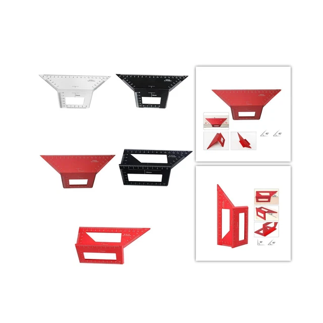 LAYOUT SQUARE GAUGE Square Layout Miter 3D Miter Scriber Template Tool ...