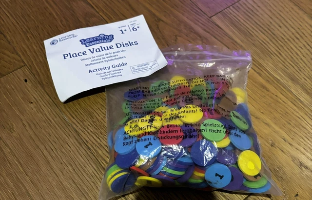 LEARNING RESOURCES PLACE Value Discs Maths Aid Education Children’s ...