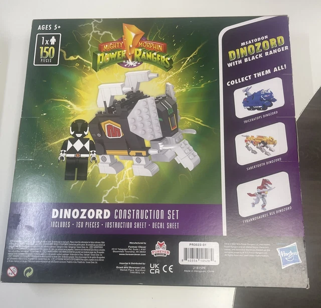 POWER RANGERS MASTODON Dinozord With Black Ranger Construction Set 🔥 £ ...