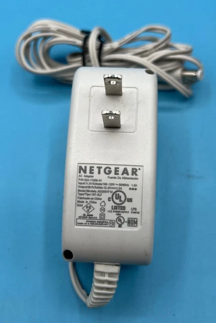 NETGEAR POWER ADAPTER AD2067F10 332-10944-01 100-120V 50/60Hz 1.0A 12V ...
