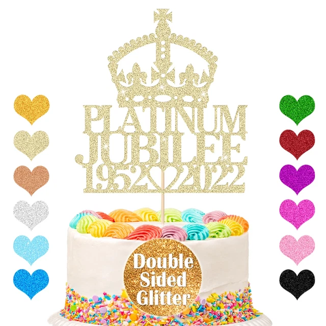 JUBILEE DECORATIONS 2022 Cake Topper Platinum Jubilee Queen Party Cake ...