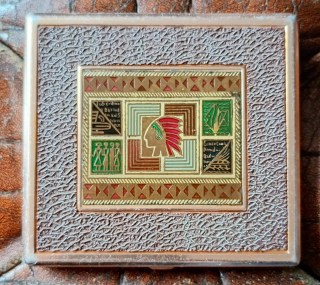 RARE VINTAGE NATIVE American Indian Tobacco Cigar Store Cigarette Case ...