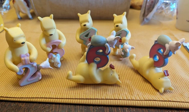 DISNEY CLASSIC WINNIE the Pooh Birthday Numbers 2, 3, 4, &6 Keepsake ...
